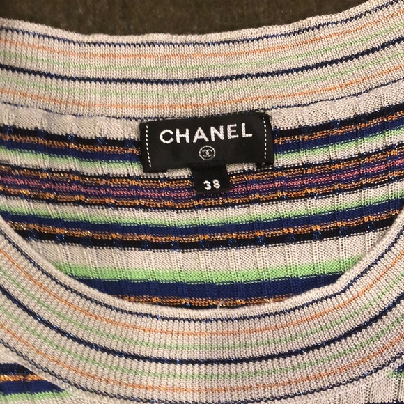 CHANEL | Sweaters | Chanel Short Sleeved Sweater | Poshmark